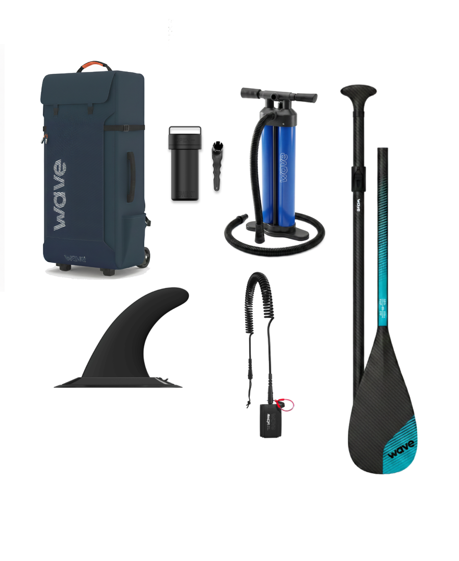 Pro 3.0 SUP | Inflatable Stand-Up Paddle Board | 12'6ft | Navy | Wave ...