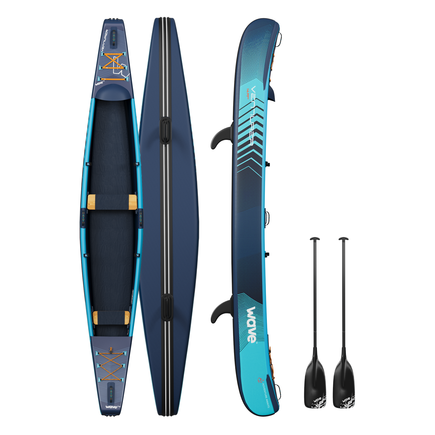 Venturer Dropstich Inflatable Canoe – 2–3 Person | Lightweight ...