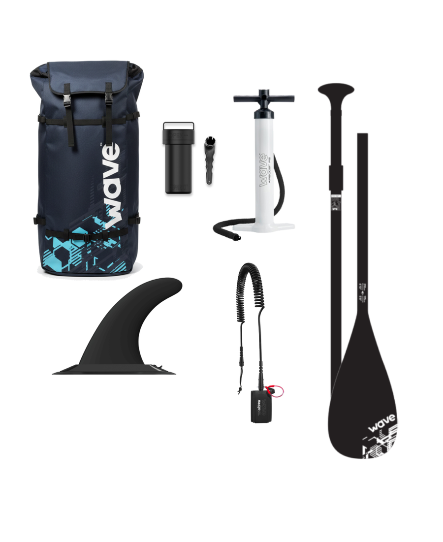 Surf 3.0 SUP | Inflatable Stand-Up Paddle Board | Navy, Ice Blue | Wave ...